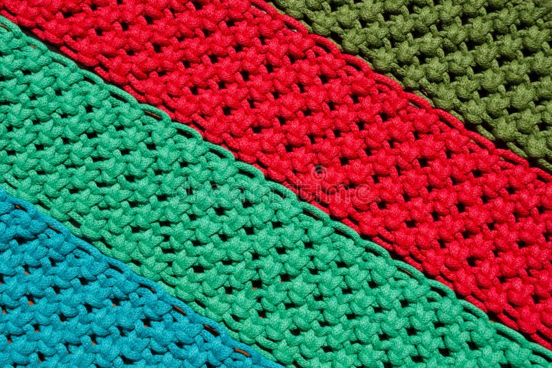 Macrame, a Square Knot of Multi-colored Threads Stock Image - Image of ...