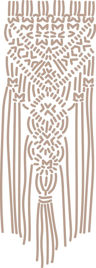 Macrame Wall Hanging Pattern Stock Illustration - Illustration of ...