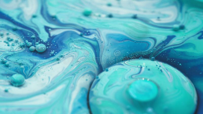 Macro Abstract Background of Blue Paint Exploding in Liquid Stock Video ...