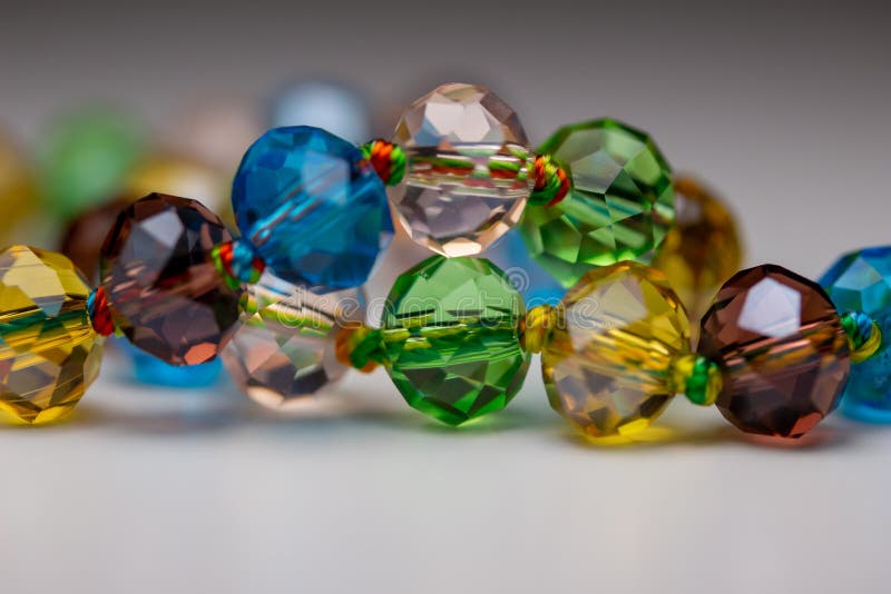 Macro Abstract Background of Colorful Glass Beads Stock Image - Image ...