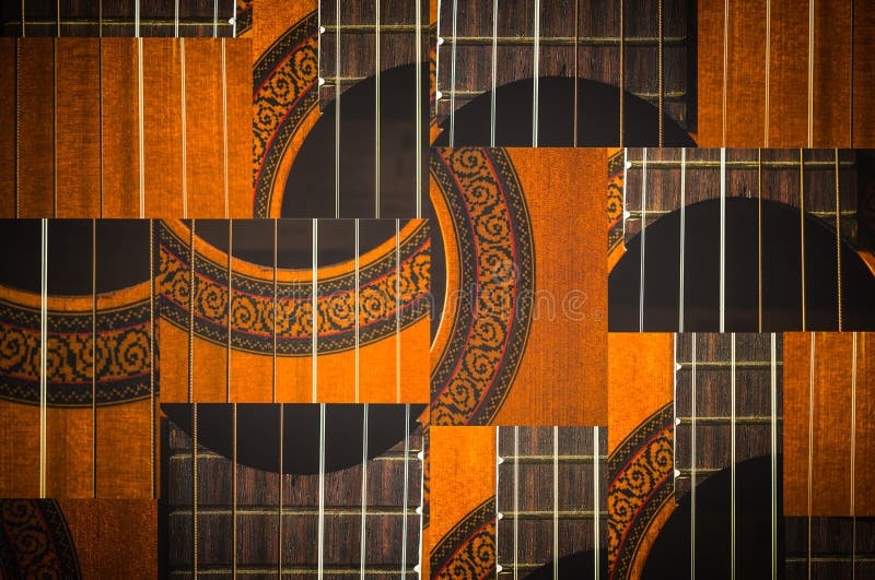 Macro of the Acoustic Guitar Strings Pattern Stock Photo - Image of ...