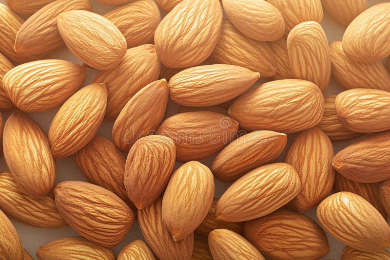 Macro Almond Display Close Up View of Textured Almond Nuts Stock ...