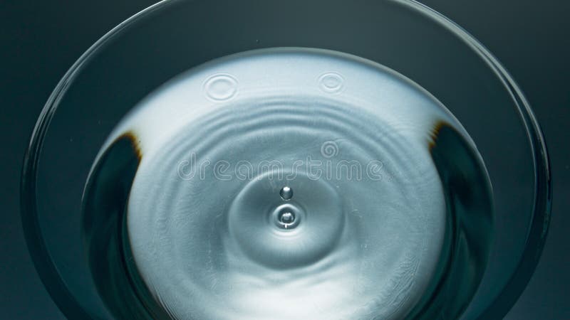 Macro Aqua Drop Flowing Refreshing Drink. Falling Blob Liquid Diverging ...