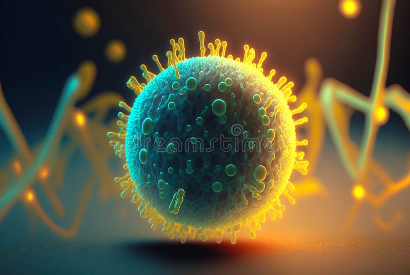 Macro of Bacteria. Microbiology Pathogen Cell Stock Illustration ...