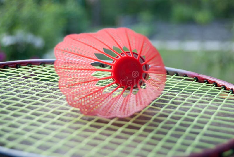 Badminton red shuttlecock stock image. Image of badminton - 149848661