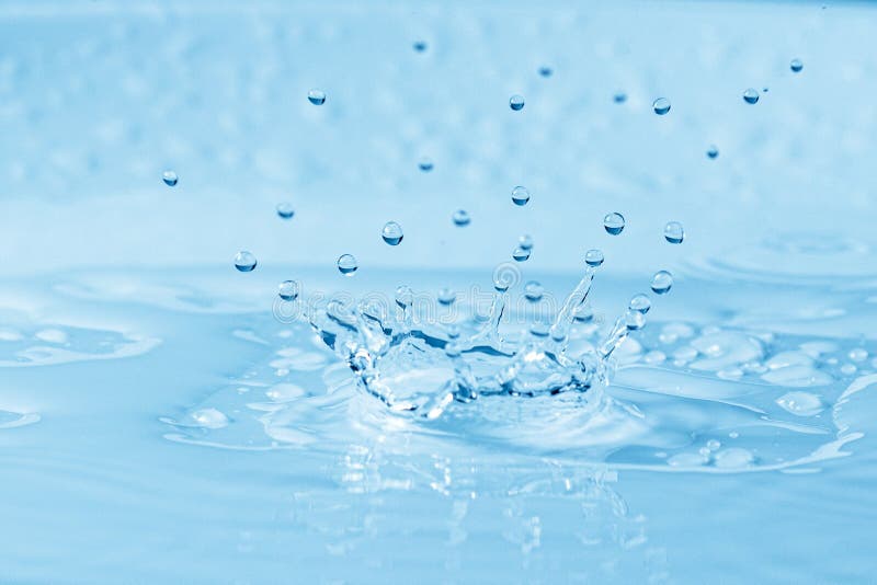 Macro Beautiful Drops in Flight, Colored Drops Stock Photo - Image of ...