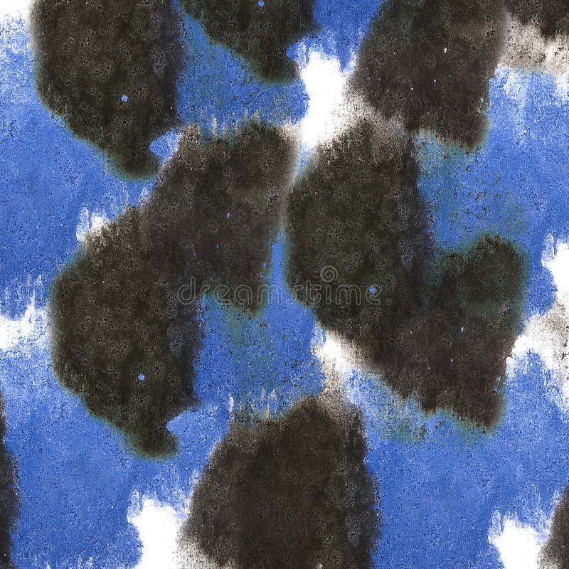 Macro Black, Dark Blue Spot Blotch Texture on a White B Stock Image ...