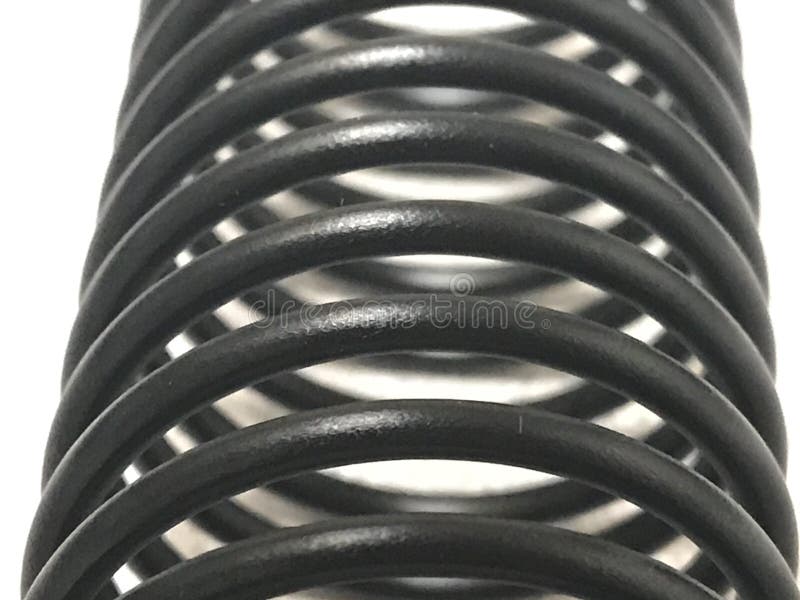 Macro of a Black Plastic Coil Stock Image - Image of plastic, coil ...