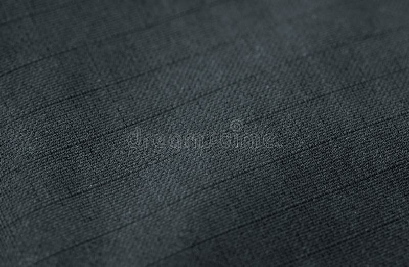 Macro Black Ripstop, Polyester or Nylon Fabric Textured Stock Photo ...