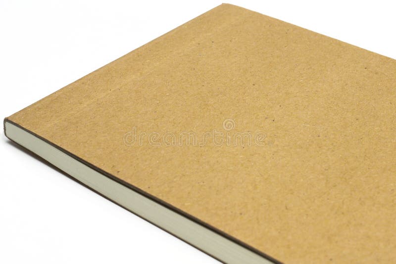 Macro of Blank Notebook Corner with Cardboard Hardcover Isolated on ...
