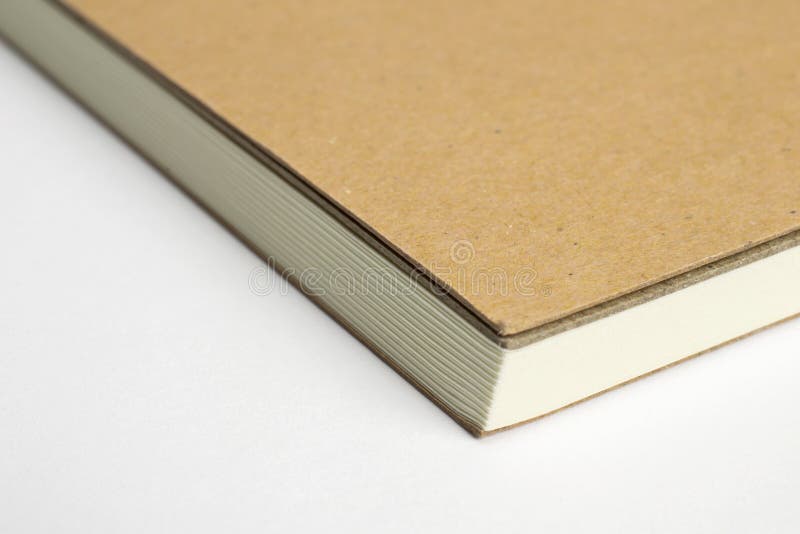 Macro of Blank Notebook Corner with Cardboard Hardcover Isolated on ...