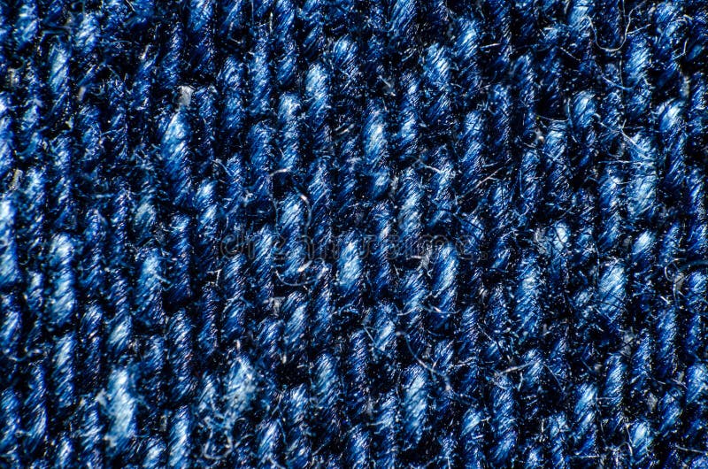 Macro of Blue Fabric on the Whole Frame Stock Image - Image of blue ...