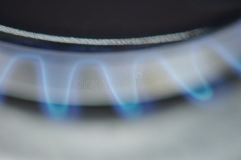Macro of blue gaz flame stock photo. Image of flammable - 213088188