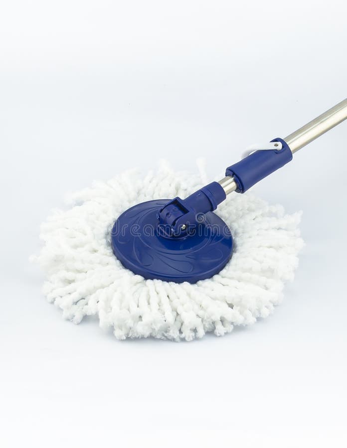 Macro of Blue Mop for Cleaning Stock Image - Image of shiny, housework ...