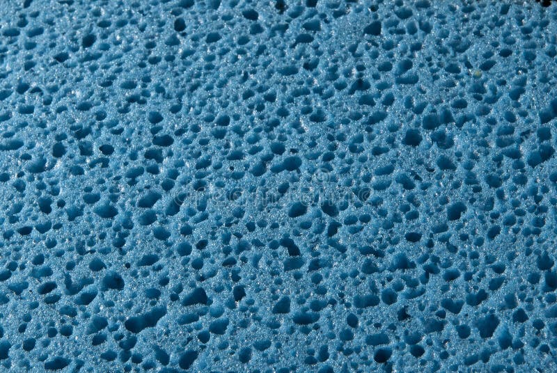 Macro blue sponge stock photo. Image of brightly, detergent - 27471110