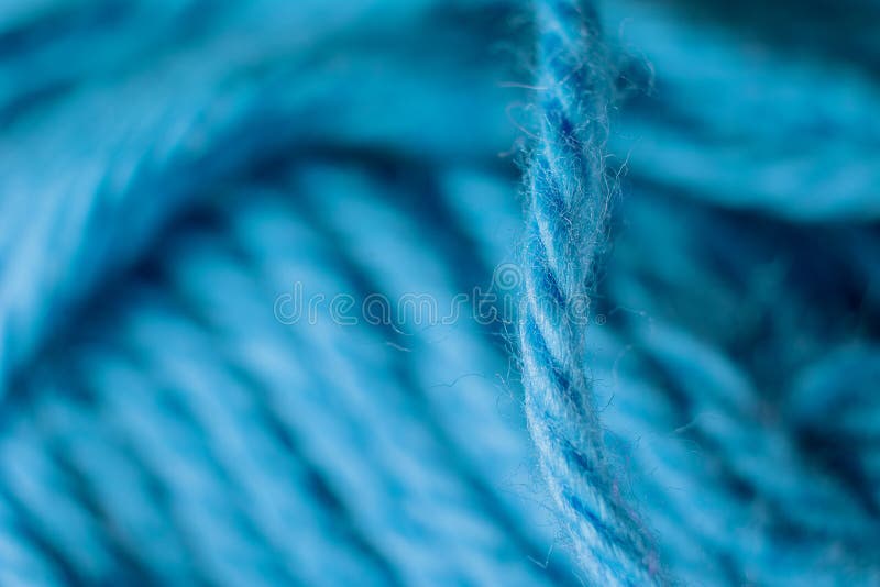 Macro Blue Yarn Wool Texture Background Stock Photo - Image of warm ...