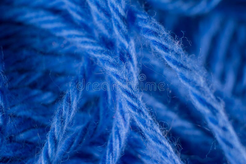 Macro Blue Yarn Wool Texture Background Stock Photo - Image of warm ...