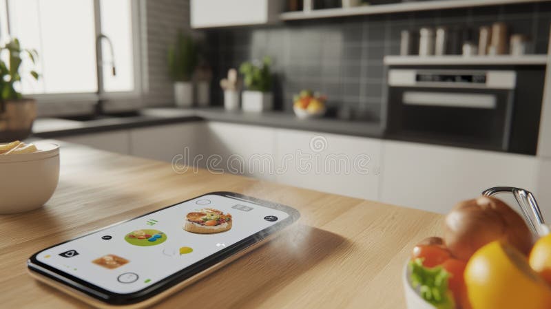 Macro Breakdown of a Healthy Breakfast in a Modern Kitchen Setting ...