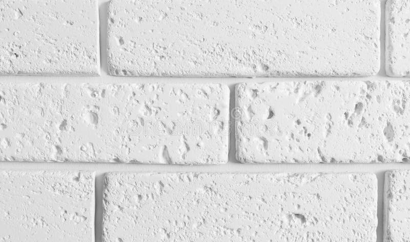 Macro Brick Wall Texture. White Wallpaper Banner Format Stock Image ...