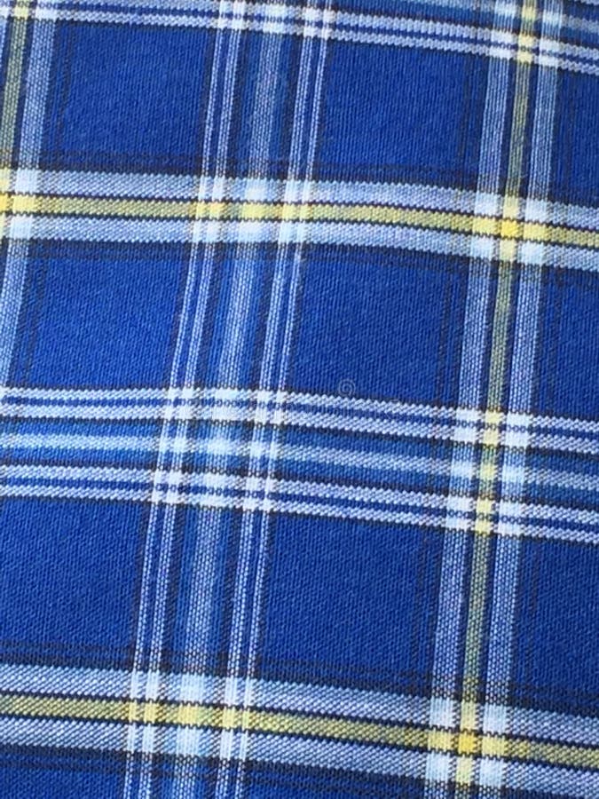 A Bright Blue Plaid Textile Stock Photo - Image of textile, light ...