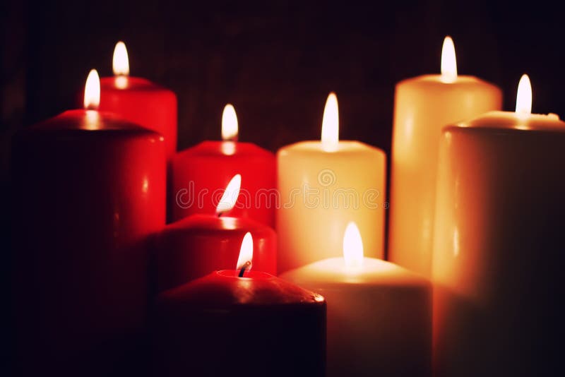 Macro candle light set stock image. Image of burn, focus - 89347871
