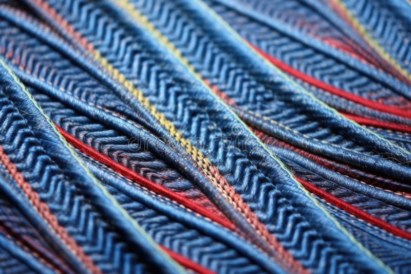 Macro Capture of Denim Pockets Stitch Patterns Stock Image - Image of ...