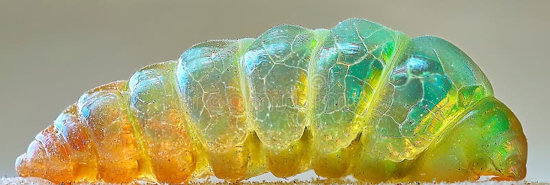 A Butterfly Chrysalis Glowing with Delicate Textures in Stunning Macro ...
