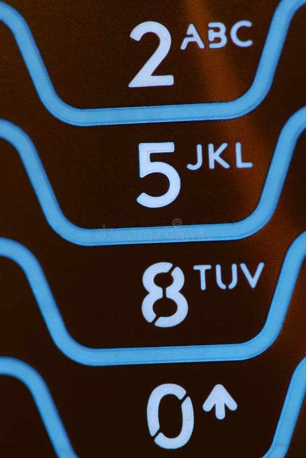 Macro of Cell Phone Keys stock photo. Image of communication - 2235336