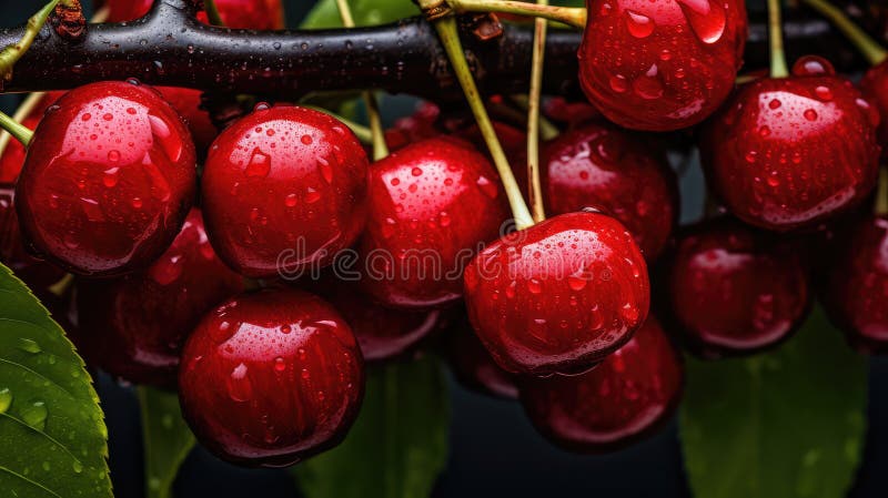 Macro cherry texture stock illustration. Illustration of harvest ...