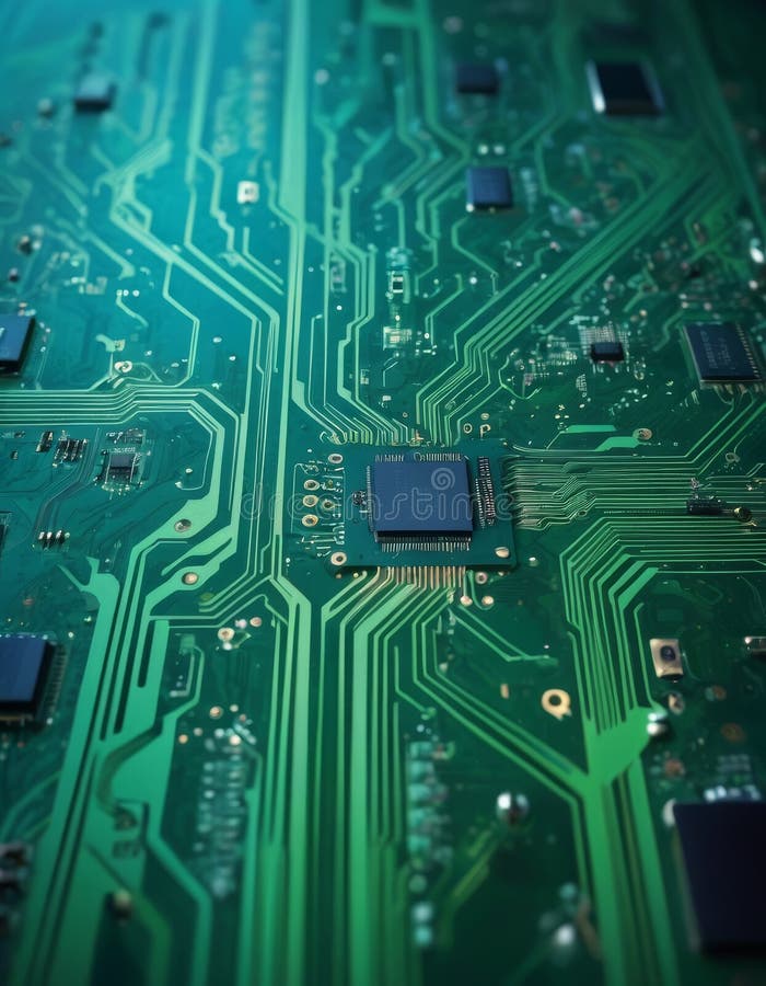 Macro Circuit Board Complexity Stock Illustration - Illustration of ...