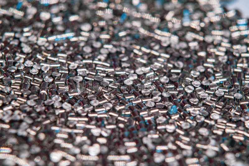 Macro Close-up of Abrasive Blasting Media,cut Wire Shot Peening Stock ...