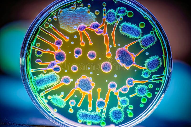 Macro Close Up of Bacteria Cells Stock Illustration - Illustration of ...