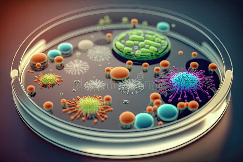 Macro Close Up of Bacteria Cells Stock Illustration - Illustration of ...