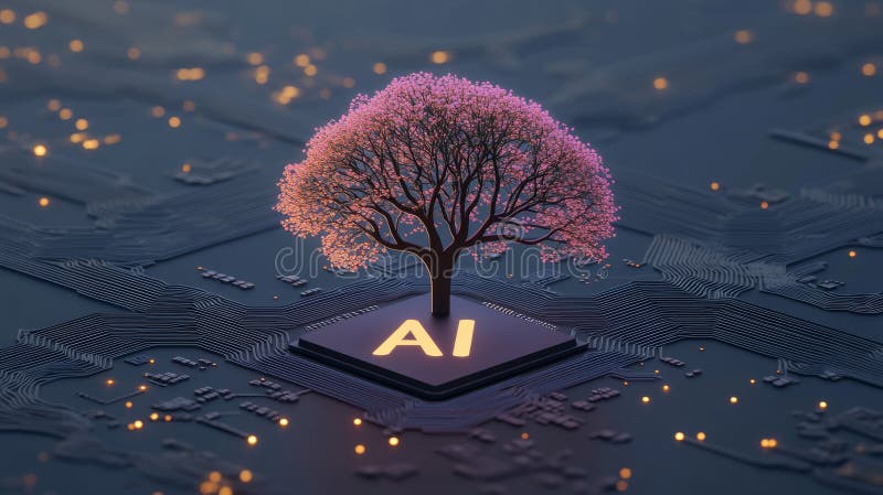 Close Up Semiconductor Chips and Circuit Boards for AI Computer ...