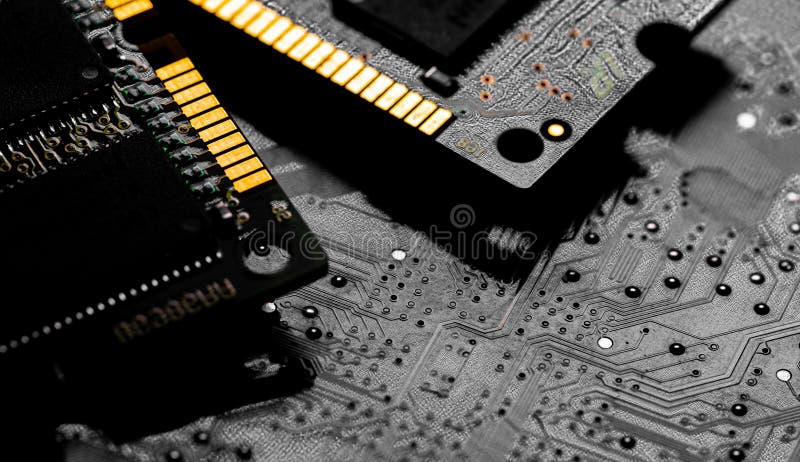 Macro Close Up of Computer RAM Chip and Motherboard Stock Image - Image ... Macro Close Up of Computer RAM Chip and Motherboard Stock Image - Image ...