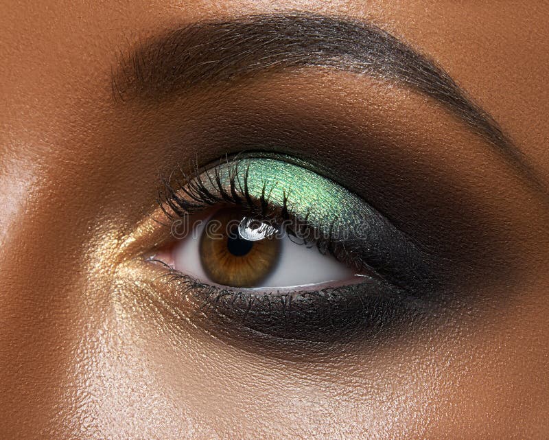 Macro and Close-up Creative Make-up Theme: Beautiful Female Eye Stock ...