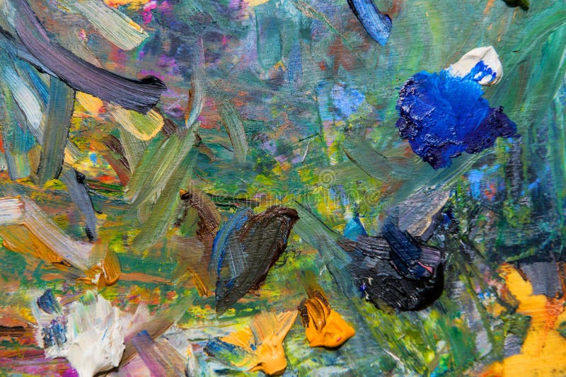 Macro Close Up of Different Color Oil Paint Stock Photo - Image of ...
