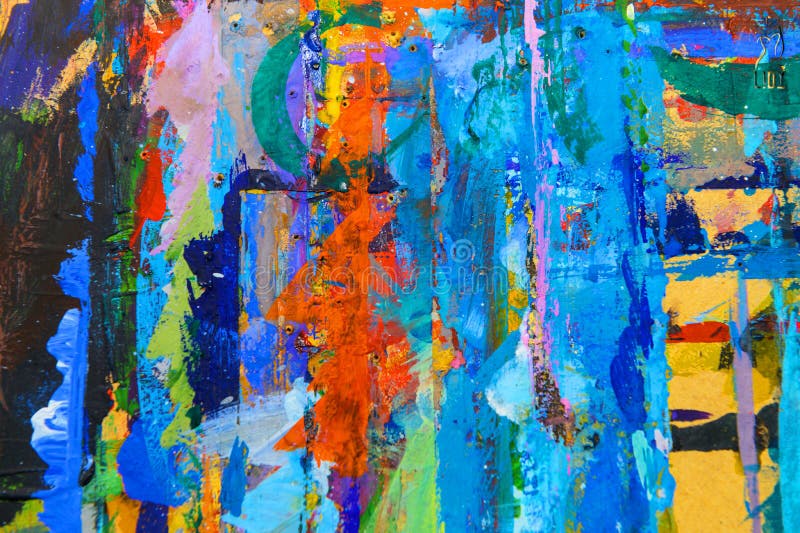 Macro Close Up of Different Color Oil Paint Stock Photo - Image of ...