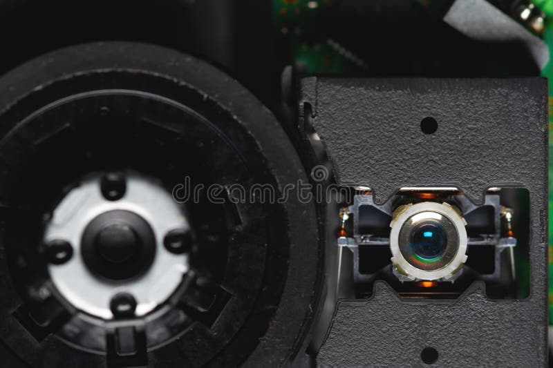 Close-up of a Laser Lens for Reading and Writing Dvd Roma Cd Drive ...