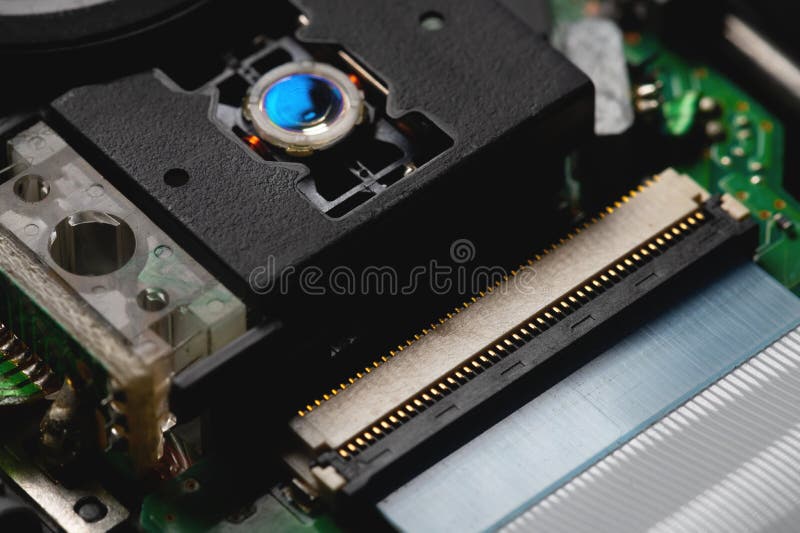 CD-ROM laser lens stock photo. Image of device, manufacture - 11821540