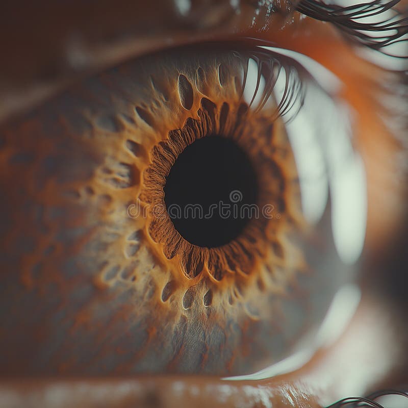 Macro Close-up of Human Eye with Detailed Iris Texture and Depth Stock ...
