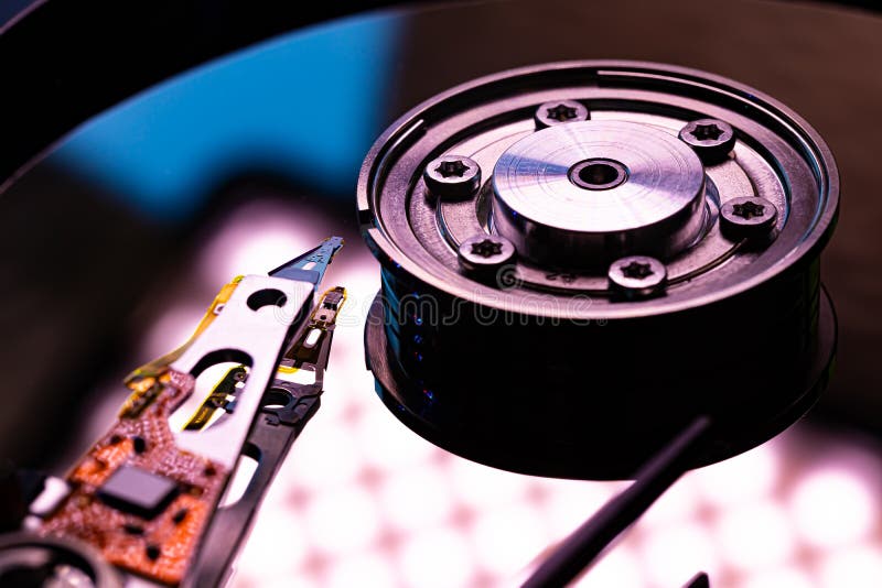 Macro Close Up of Inside of Magnetic Hard Disc Drive Stock Image ...