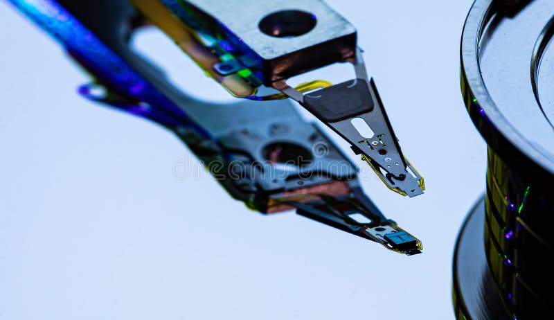 Macro Close Up of Inside of Magnetic Hard Disc Drive Stock Image ...
