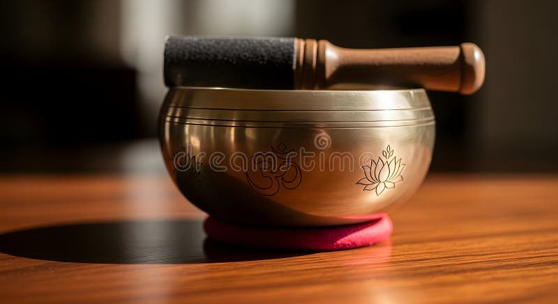 Macro Close Up Meditation Bell Soft Shadows 1 Upscaled 4X Clean ...