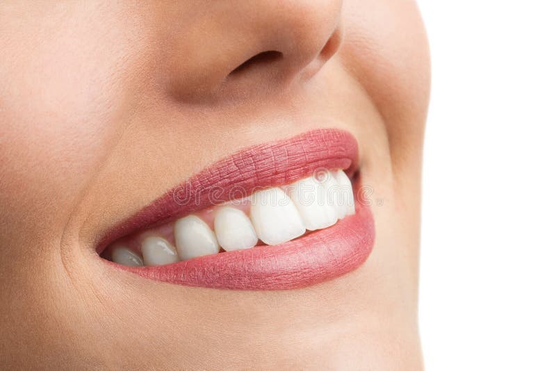 Macro Close Up of Perfect Teeth. Stock Image - Image of clinic, face ...
