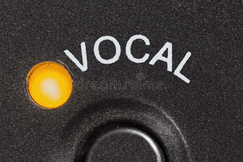 Vocal Microphone Button and Indicator Light Macro Stock Image - Image ...