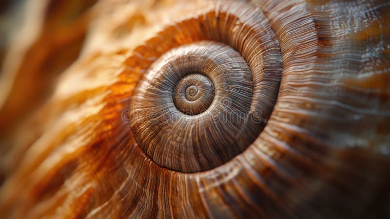 Macro Close Up of Snail Shell. Stock Illustration - Illustration of ...