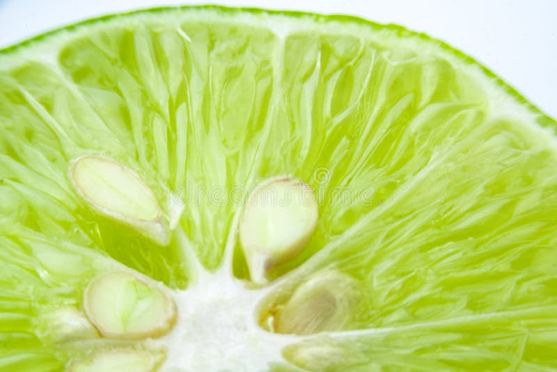 Close Up Surface Texture Juicy Slice of Lime with Seed Stock Image ...
