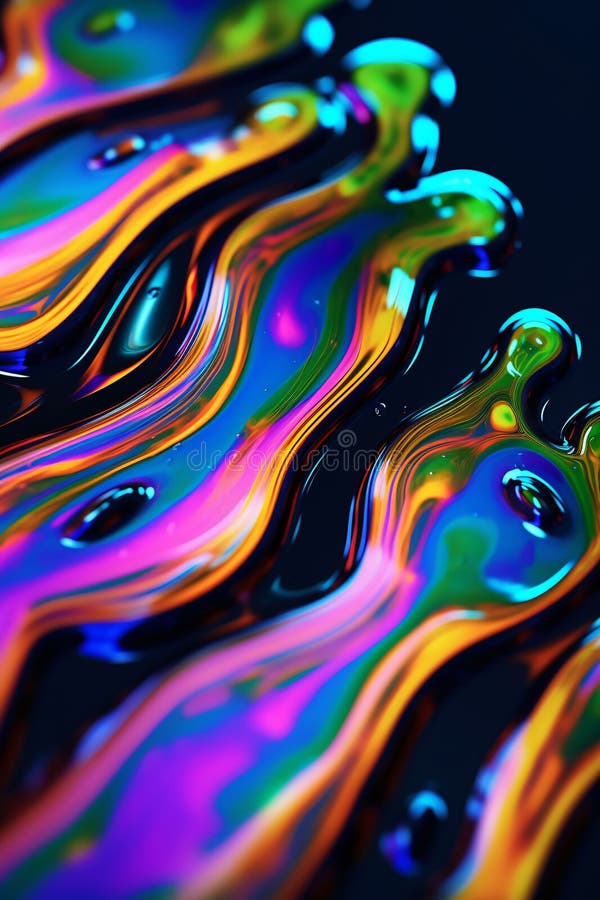 Macro Close-up of Neon Slime Texture, Made with Generative AI Stock ...