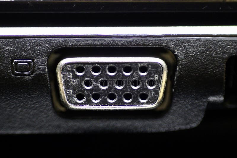 Close Up of a Computer VGA Port Stock Image - Image of array, cable ...
